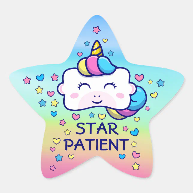 Verticorn™ Star Patient Chiropractic Kids Star Sticker | Zazzle