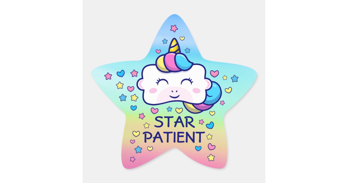 Verticorn™ Star Patient Chiropractic Kids Star Sticker | Zazzle