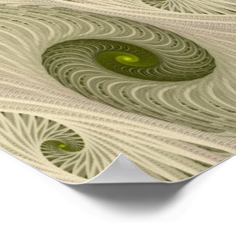 Vertigo Abstract Green Spiral Poster | Zazzle