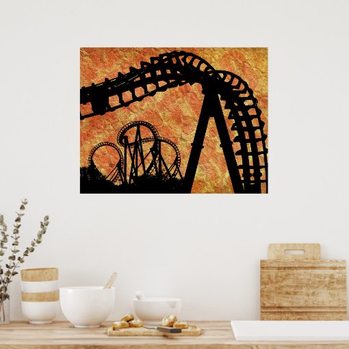 "Vertigo Art" Roller Coaster Poster | Zazzle