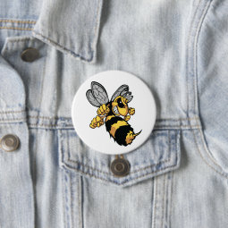 Very Angry Bee Button | Zazzle