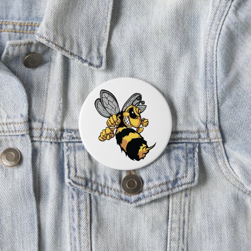 Very Angry Bee Button | Zazzle