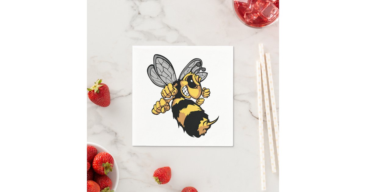 Very Angry Bee Paper Napkins | Zazzle