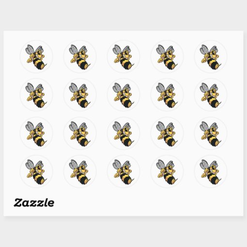 Very Angry Bee Stickers | Zazzle