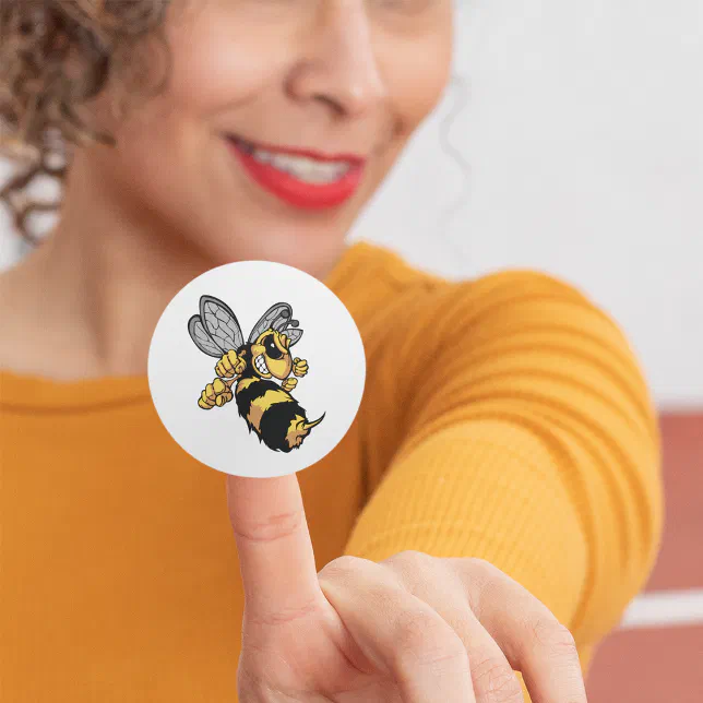 Very Angry Bee Stickers | Zazzle