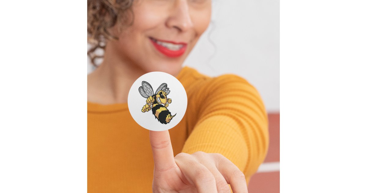 Very Angry Bee Stickers | Zazzle