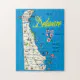 Very Blue Delaware Map Jigsaw Puzzle | Zazzle
