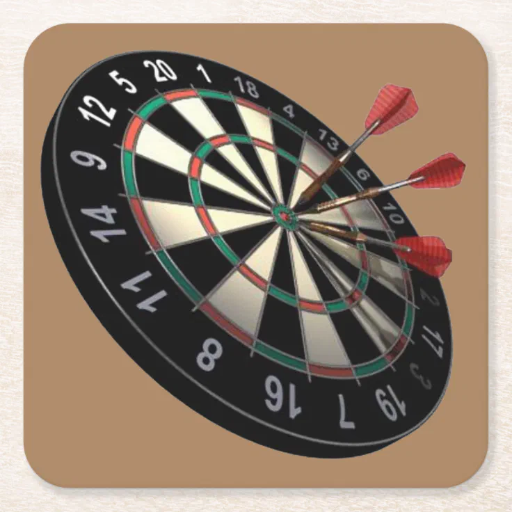 Very Cool 3D Dart Board Coaster Set | Zazzle