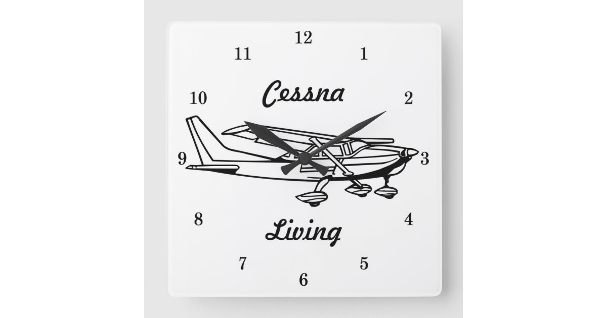 Very Cool Cessna Living Airplane Wall Clock | Zazzle