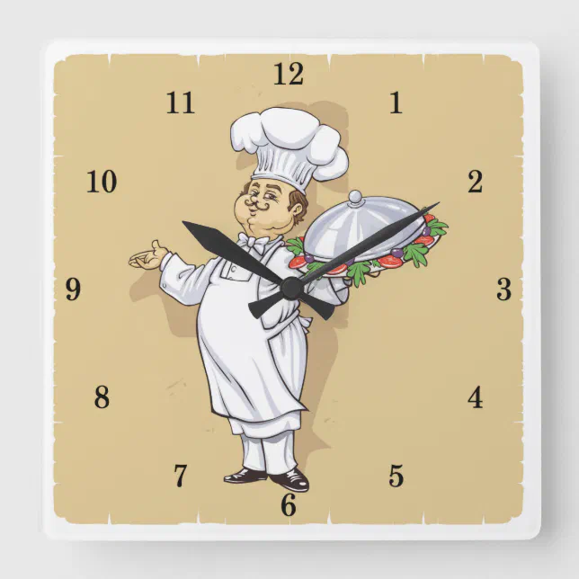 Very Cool Chef Wall Clock | Zazzle