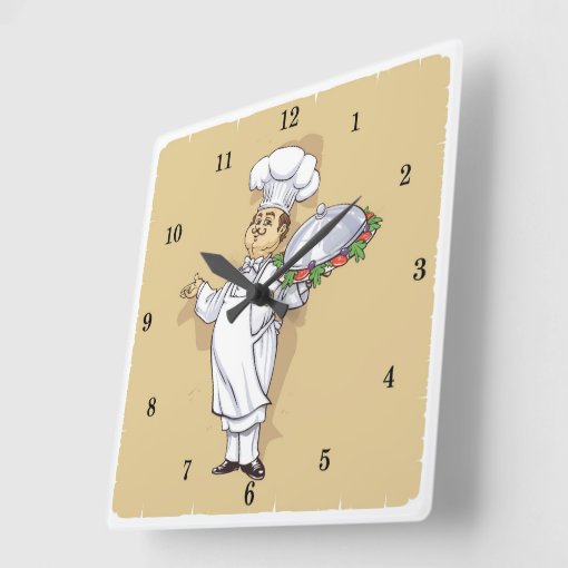 Very Cool Chef Wall Clock | Zazzle