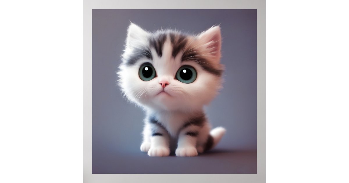 Very cute Kitten Poster | Zazzle