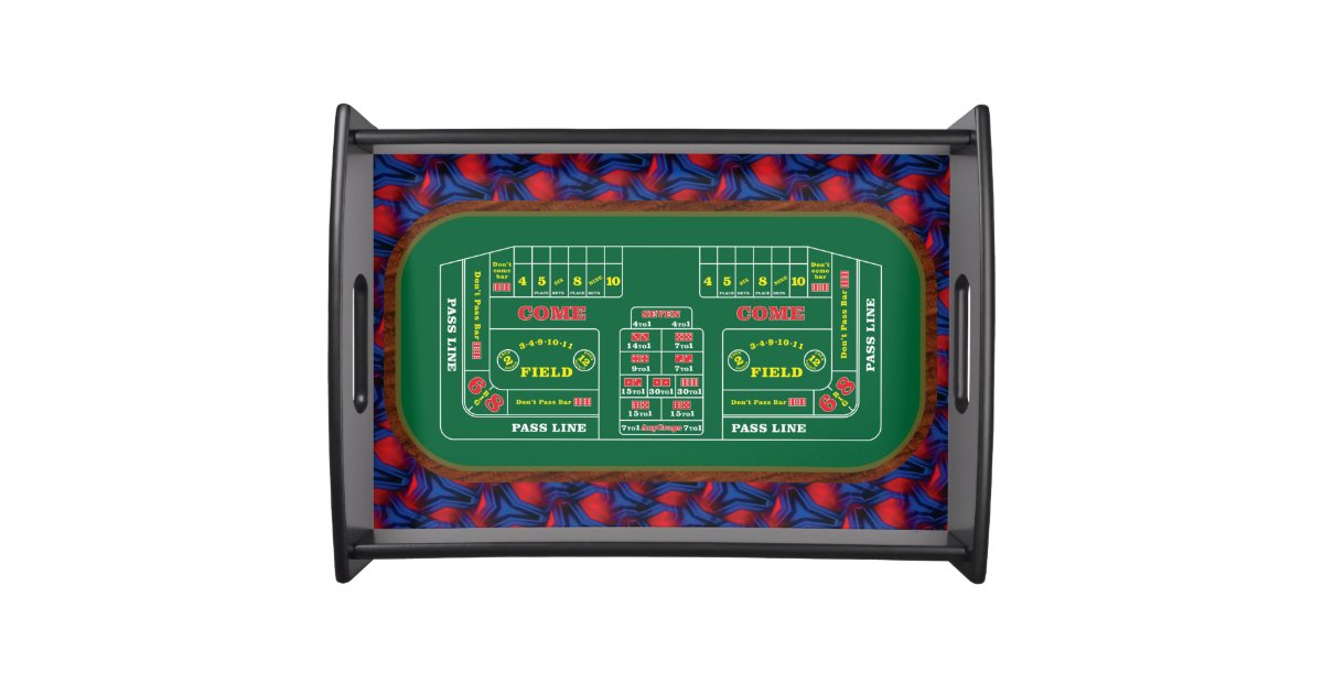 Very Fun Craps Table Image Serving Tray | Zazzle