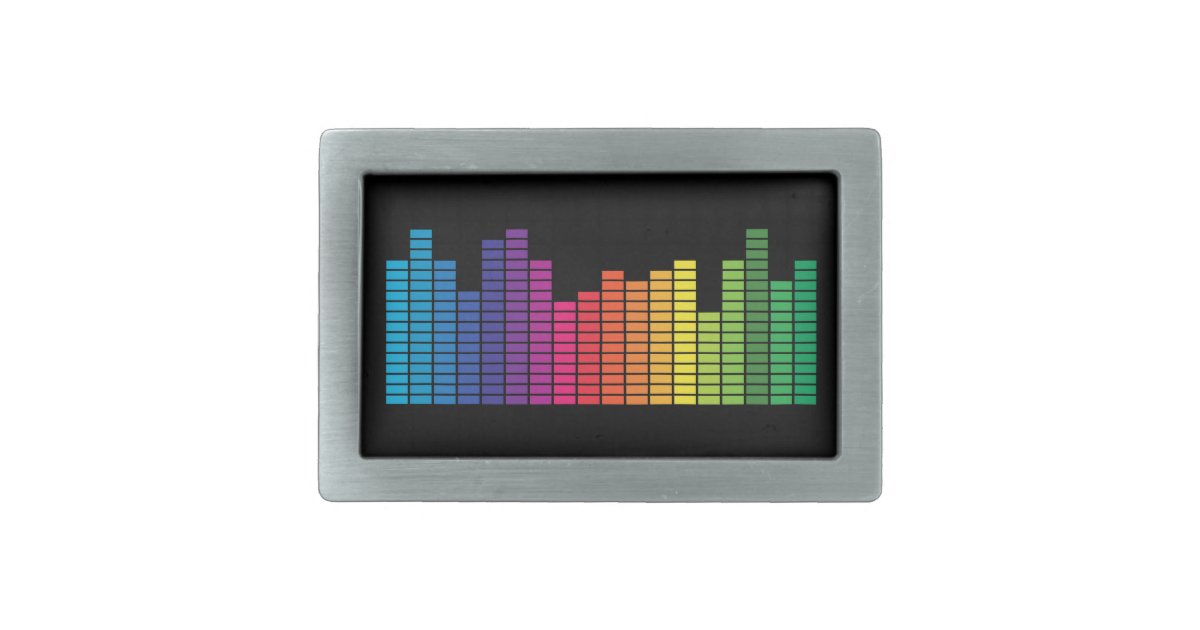 Very Fun Digital Graphic Equalizer Belt Buckle | Zazzle