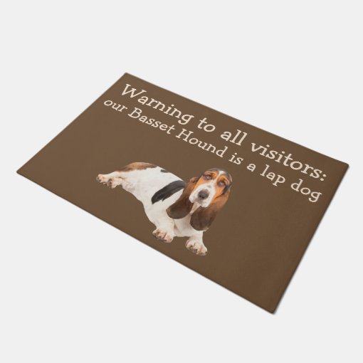 Very Funny Basset Hound Pet Humor Doormat | Zazzle