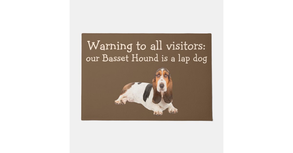 Very Funny Basset Hound Pet Humor Doormat | Zazzle