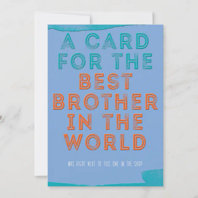 very funny brother birthday card | Zazzle