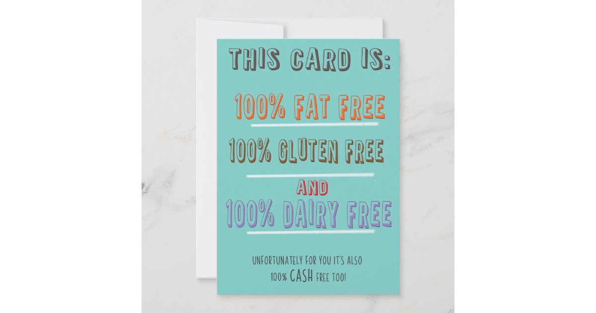 Very funny fat free 'card! holiday card | Zazzle
