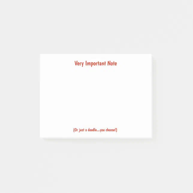 Very Important Note Sticky Note | Zazzle