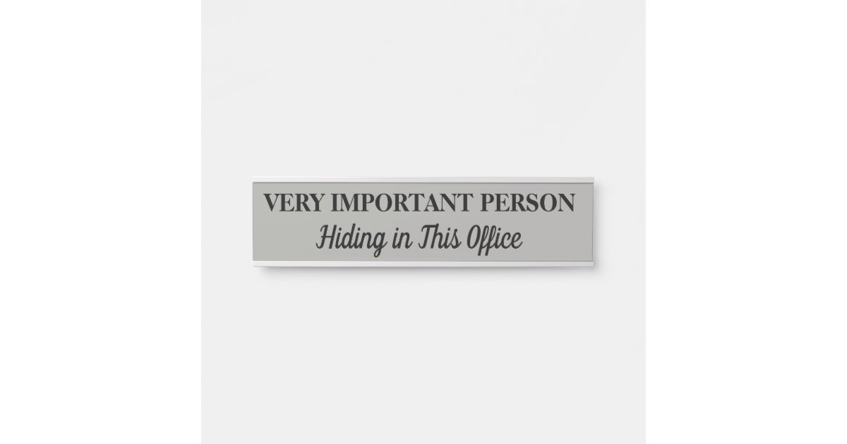 Very Important Person Hanging Door Sign Name Plate | Zazzle