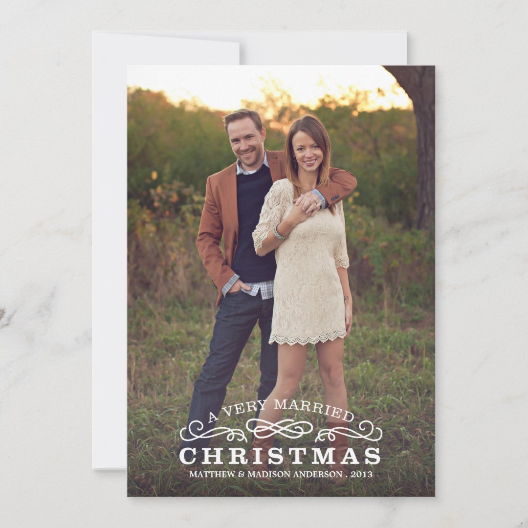 VERY MARRIED CHRISTMAS | HOLIDAY PHOTO CARD | Zazzle