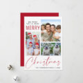Very Merry 3 Photo Christmas Holiday Card | Zazzle