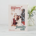 Very Merry Family Era Retro Photo Holiday Card | Zazzle