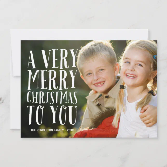 Very Merry | Holiday Photo Card | Zazzle