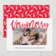 Very Merry in Red Holiday Photo Card | Zazzle