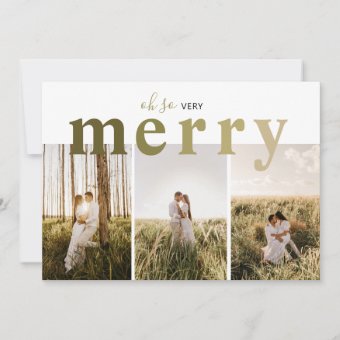 Very Merry Photo Holiday Card | Zazzle
