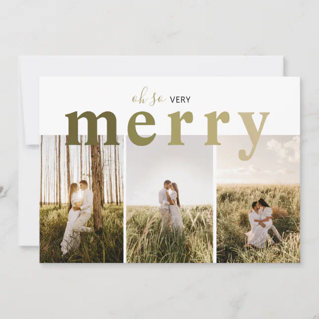 Very Merry Photo Holiday Card | Zazzle