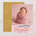 Very Merry Script Colorful Photo Holiday Card | Zazzle