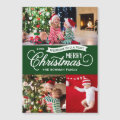 Very Merry Script Magnetic Holiday Photo Card | Zazzle