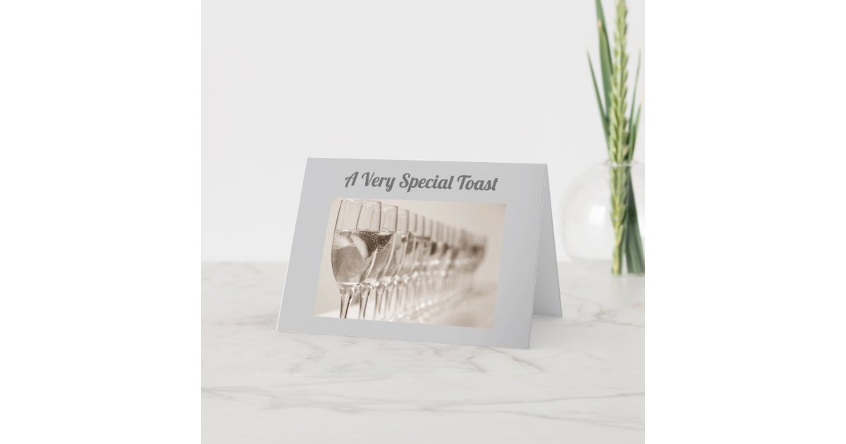 VERY SPECIAL TOAST SPECIAL **70th** BIRTHDAY CARD | Zazzle