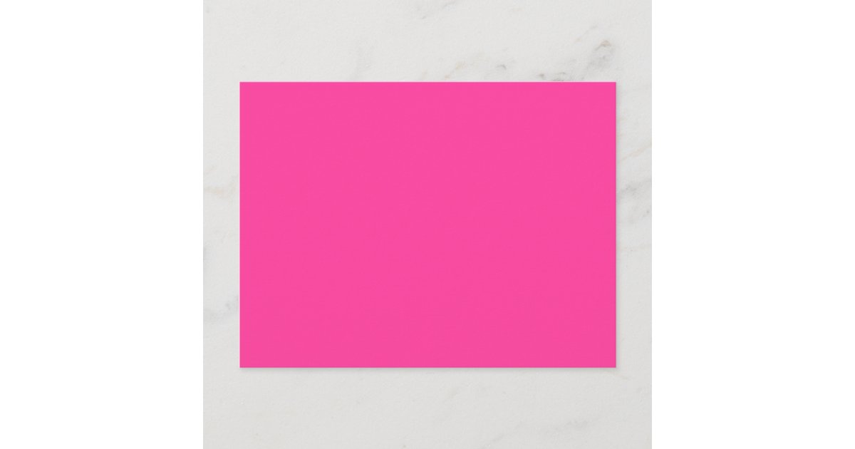 Very Very Pink Color Only Bright Pink Postcard | Zazzle