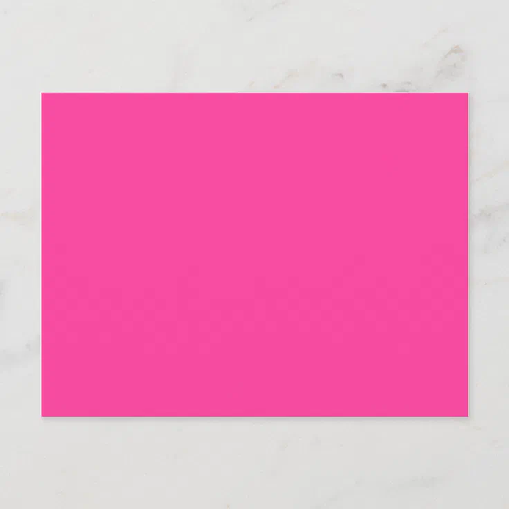 Very Very Pink Color Only Bright Pink Postcard | Zazzle