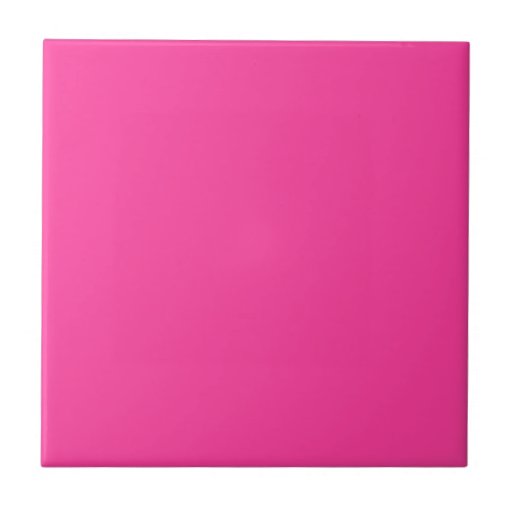 Very Very Pink Color Only Bright Pink Small Square Tile | Zazzle