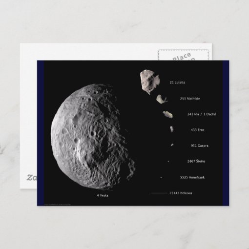 Vesta and Asteroid Gallery Postcard | Zazzle