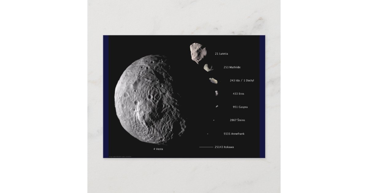 Vesta and Asteroid Gallery Postcard | Zazzle