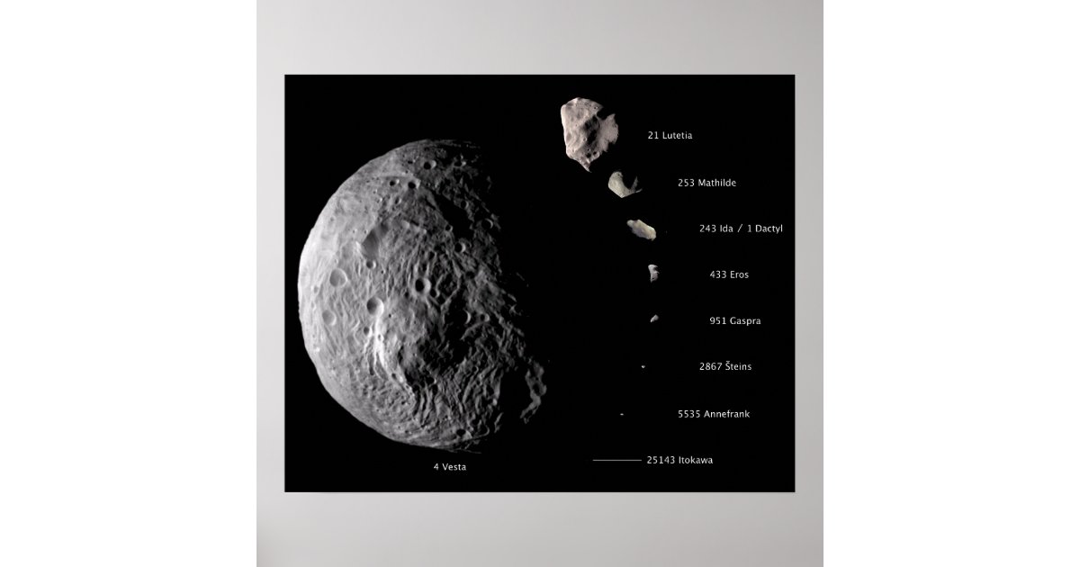 Vesta and Asteroid Gallery Poster | Zazzle