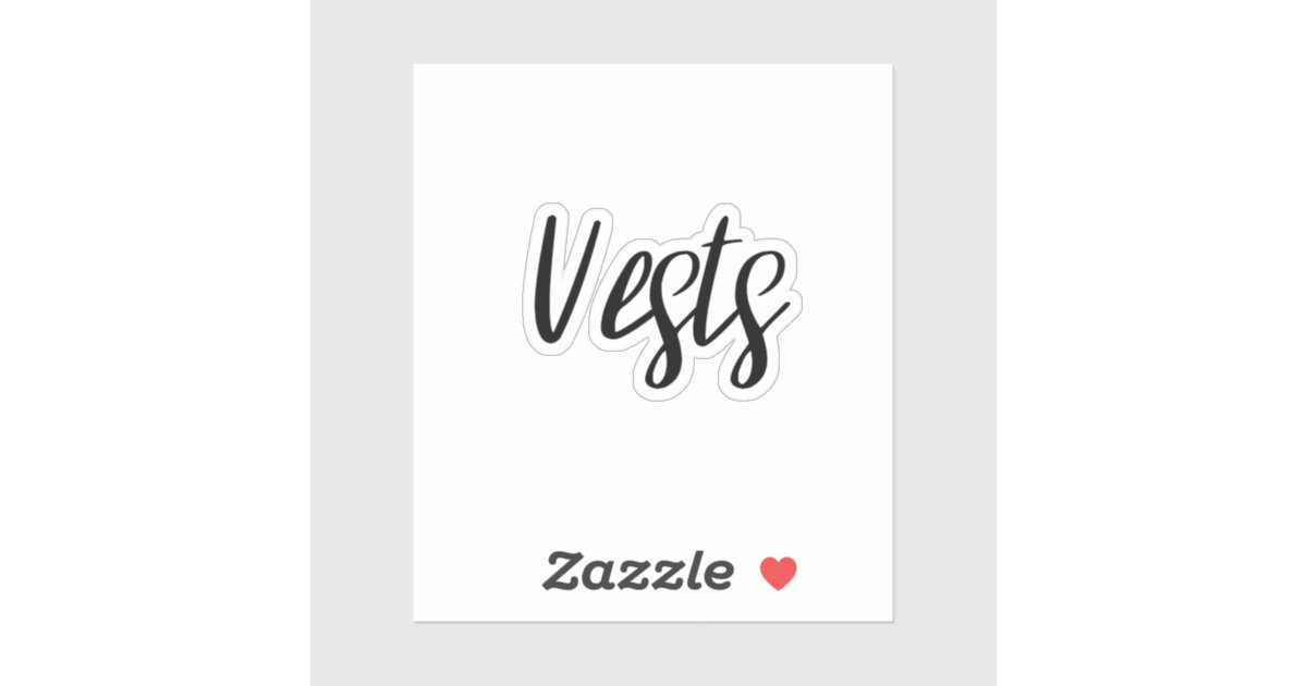 Vests Clothes Sticker | Zazzle