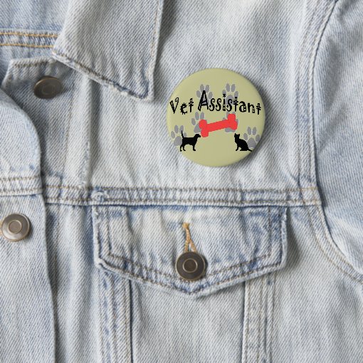 Vet Assistant Gifts Button | Zazzle