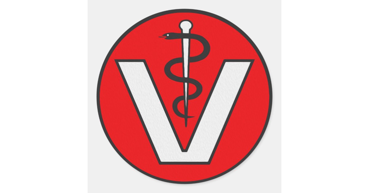 Vet Classic Round Sticker | Zazzle
