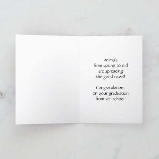 Vet Graduate Congratulations Graduation Dogs Pets Card | Zazzle