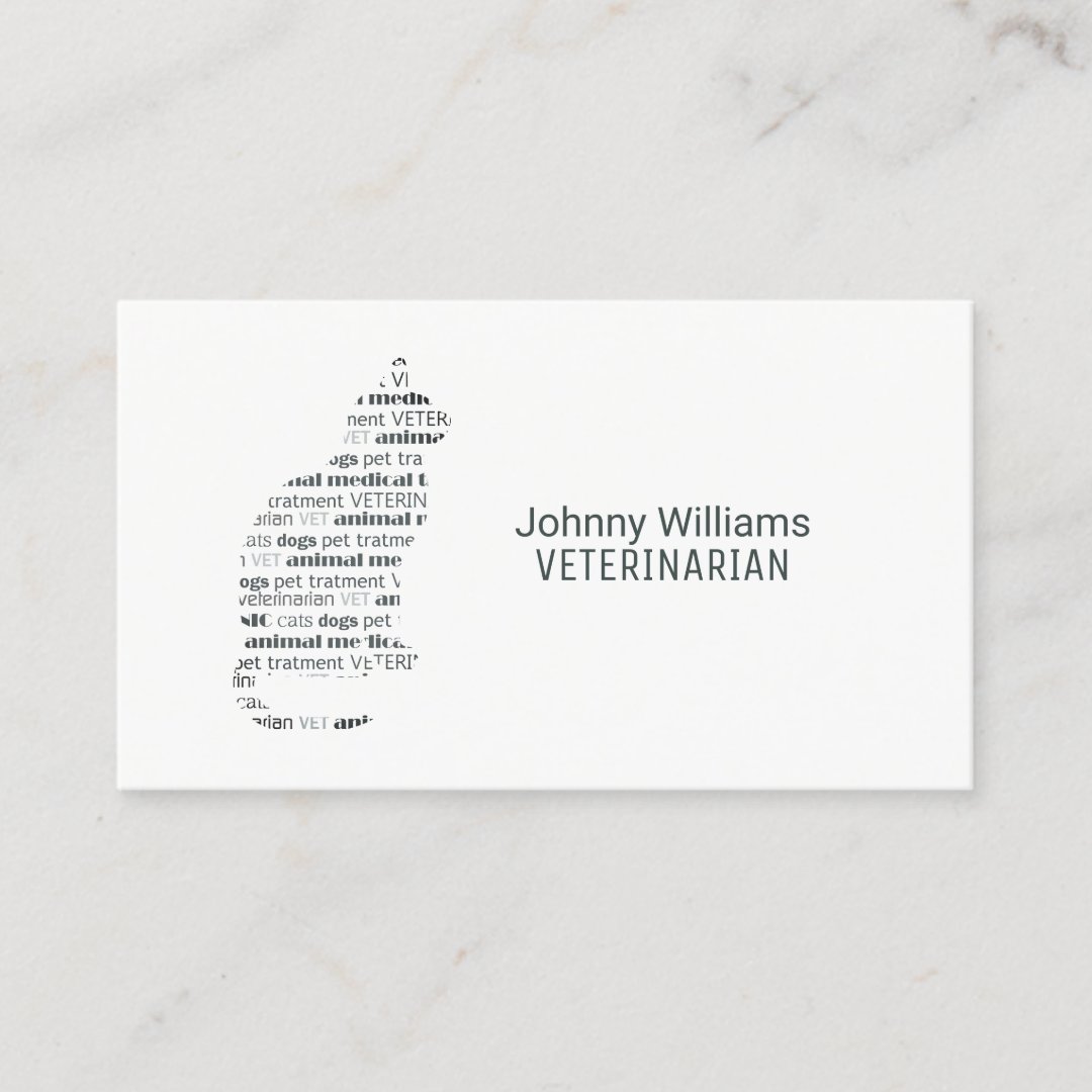 Vet style illustrated cover business card | Zazzle
