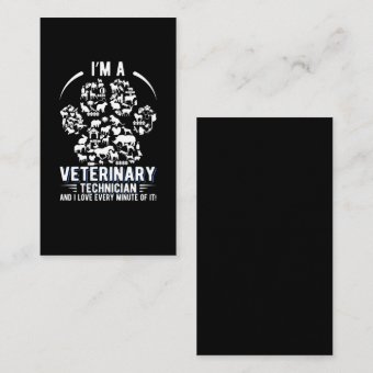 Vet Tech Appreciation Veterinary Technician Business Card | Zazzle