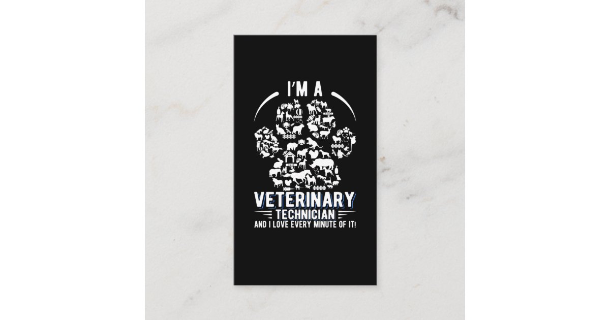 Vet Tech Appreciation Veterinary Technician Business Card | Zazzle