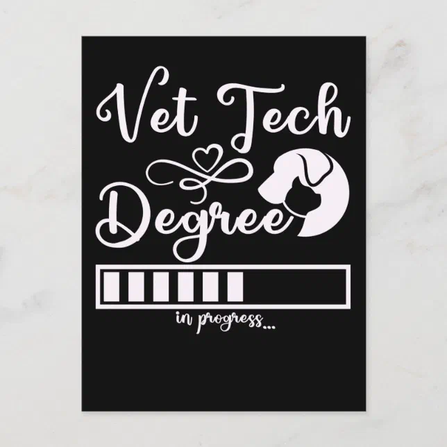 Vet Tech Degree Loading Future Veterinarian Postcard | Zazzle