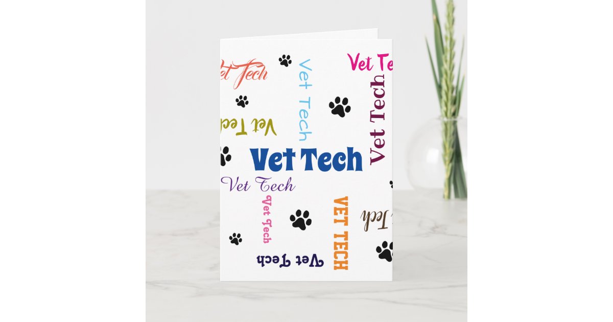 Vet Tech Graduation Card | Zazzle