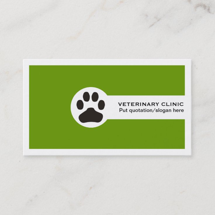 Vet/Veterinary Clinic minimalist business cards | Zazzle